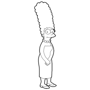How to Draw Marge Simpson from The Simpsons : Step by Step Drawing ...