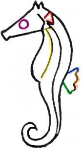 Step 4 How to Draw Seahorses with Step by Step Cartoon Drawing Lesson ...