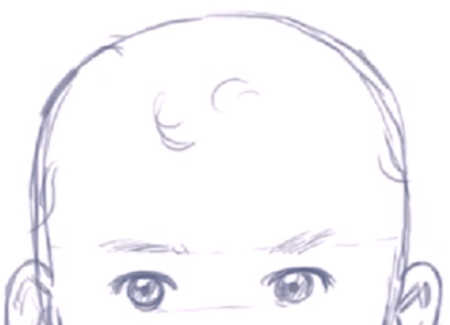 How to Draw a Baby's Face / Head with Step by Step Drawing Instructions ...
