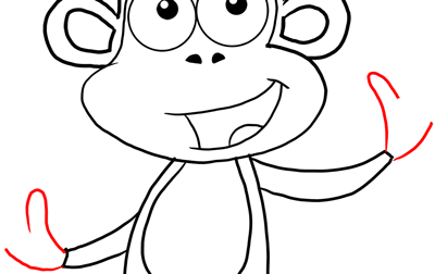 Step 17 How to Draw Boots the Monkey from Dora the Explorer – How to ...