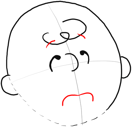 How to Draw Charlie Brown from The Peanuts Comic Cartoon With Easy ...