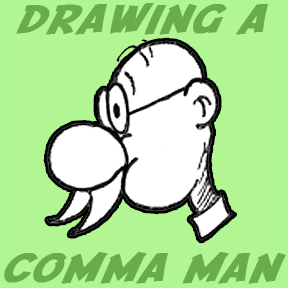 How to Draw Comic Cartoon Man from Commas with Easy Drawing Lesson ...