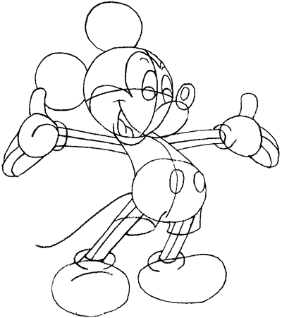 How To Draw Mickey Mouse Full Body Step By Step