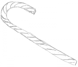 How to Draw Candy Canes with Bows for Christmas : Drawing Lesson – How ...