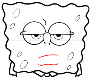 How to Draw Annoyed Spongebob Squarepants in Easy Steps Drawing ...