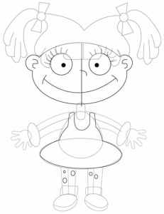 How to Draw Angelica Pickles from Rugrats with Step by Step Drawing ...