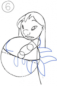 How to Draw Lilo from Lilo and Stitch with Easy Step by Step Drawing ...