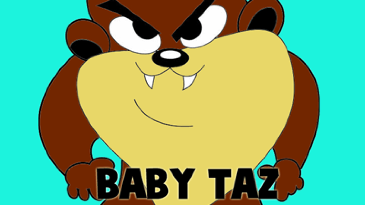 How To Draw Baby Taz From Looney Toons