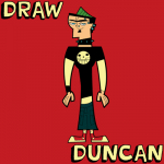 How to Draw Duncan from Total Drama Island & Action with Step by Step ...