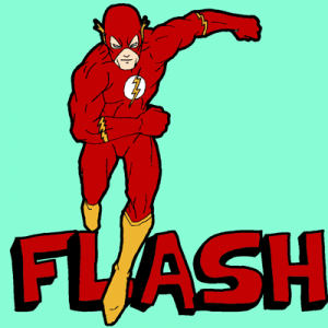 How to Draw Flash from DC Comics with Easy Step by Step Drawing Lesson ...
