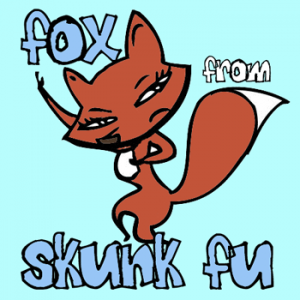 How to Draw Fox from Skunk Fu with Easy Step by Step Drawing Lesson ...