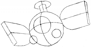 How to Draw Magnemite from Pokemon Step by Step Drawing Tutorial for ...