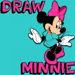 How to Draw Minnie Mouse with Simple Step by Step Drawing Lesson – How ...