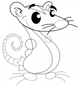 How to Draw Cartoon Opossum with Step by Step Drawing Tutorial – How to ...