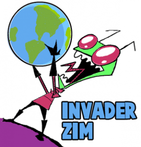 How to Draw Zim from Invader Zim with World in His Hands Step by Step ...