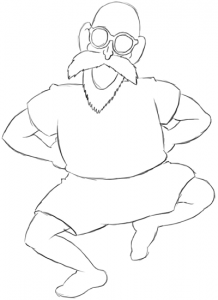 How to Draw Master Roshi from Dragon Ball Z in Step by Step Drawing ...