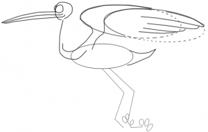 How to Draw Cartoon Stork Holding Newborn Baby Drawing Tutorial – How ...