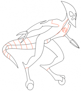 How to Draw XLR8 from Ben 10 with Simple Step by Step Drawing Tutorial – How to Draw Step by ...
