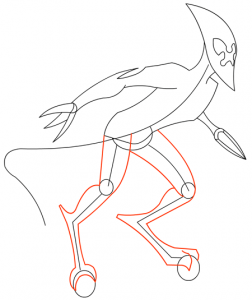 How to Draw XLR8 from Ben 10 with Simple Step by Step Drawing Tutorial ...