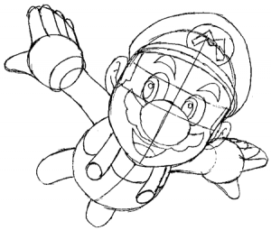 How to Draw Mario Flying from Super Mario Galaxy Drawing Tutorial – How ...