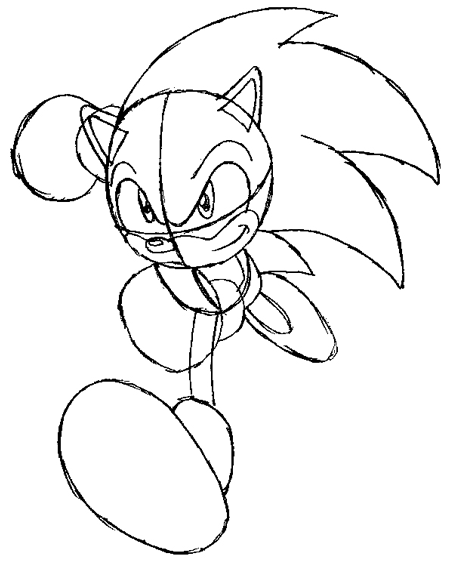 How To Draw Sonic Body