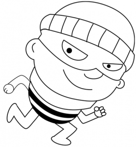 How to Draw Cartoon Thief Prowling in Easy Step by Step Drawing Lesson ...