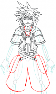How to Draw Sora from Kingdom Hearts in Step by Step Drawing Tutorial ...