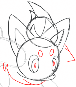 How to Draw Zorua from Pokemon in Easy Step by Step Drawing Tutorial ...