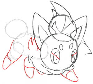 How to Draw Zorua from Pokemon in Easy Step by Step Drawing Tutorial ...