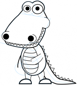 How to Draw Cartoon Alligators & Crocodiles in Easy Steps Drawing ...