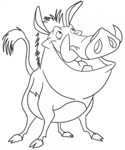 How to Draw Pumba from Lion King in Easy Steps Tutorial – How to Draw ...