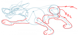 How to Draw Cartoon Vicious Wolves in Easy Step by Step Drawing ...