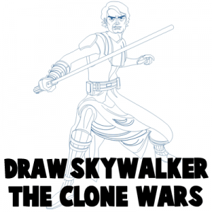How to Draw Anakin Skywalker from Star Wars The Clone Wars Cartoon ...
