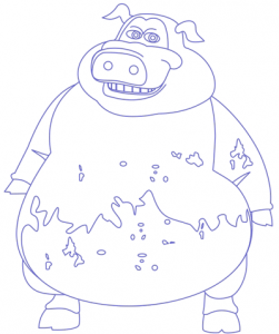 How to Draw Pig from Back at the Barnyard in Easy Steps Drawing ...