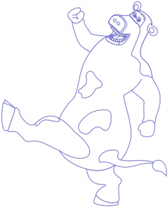 How to Draw Otis the Cow from Back at the Barnyard in Easy Steps – How ...