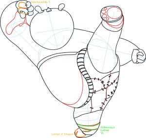How to Draw Po from Kung Fu Panda 1 and 2 with Easy Steps Drawing ...
