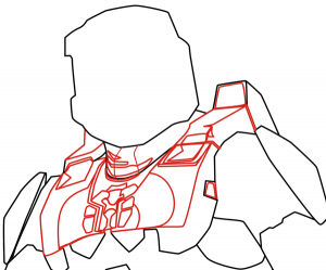 How to Draw Master Chief from Halo in step by step drawing Tutorial ...