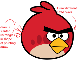 How to Draw Red Angry Bird from Angry Birds Games with Easy Steps ...