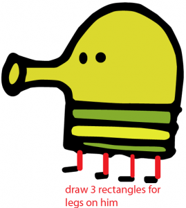 How to Draw the Doodler from Doodle Jump Game with Easy Step by Step ...
