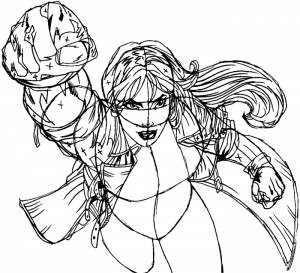 How to Draw Rogue from Marvel’s X-Men Superhero Team Drawing Tutorial ...