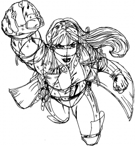 How to Draw Rogue from Marvel’s X-Men Superhero Team Drawing Tutorial ...