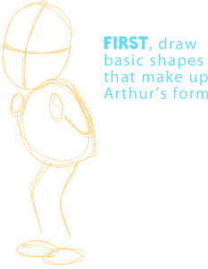 How to Draw Arthur from PBS’s Arthur with Illustrated Steps Lesson ...