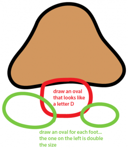 How to Draw Goomba from Nintendo’s Super Mario Bros. with Easy Step by ...