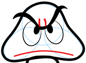 How to Draw Goomba from Nintendo’s Super Mario Bros. with Easy Step by ...