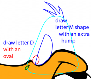 How to Draw Daffy Duck from Looney Tunes with Easy Step by Step Drawing ...