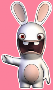 How to Draw Rabbid from the game Rayman Raving Rabbids with Simple ...