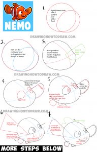 How to Draw Nemo from Disney’s Finding Nemo with Easy Step by Step ...