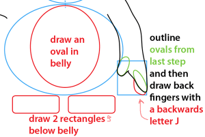 How to Draw Rabbid from the game Rayman Raving Rabbids with Simple ...