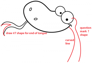How to Draw a Cartoon Snake with Easy Step by Step Drawing Tutorial ...