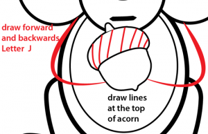 How to Draw a Cartoon Squirrel Holding an Acorn with Simple to Follow ...